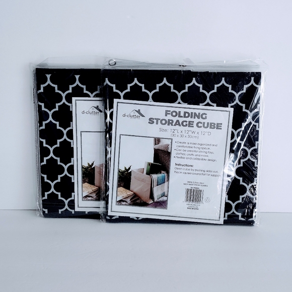 Storage & Organization | Two 2 Navy Blue Large Collapsible Storage Bins ...